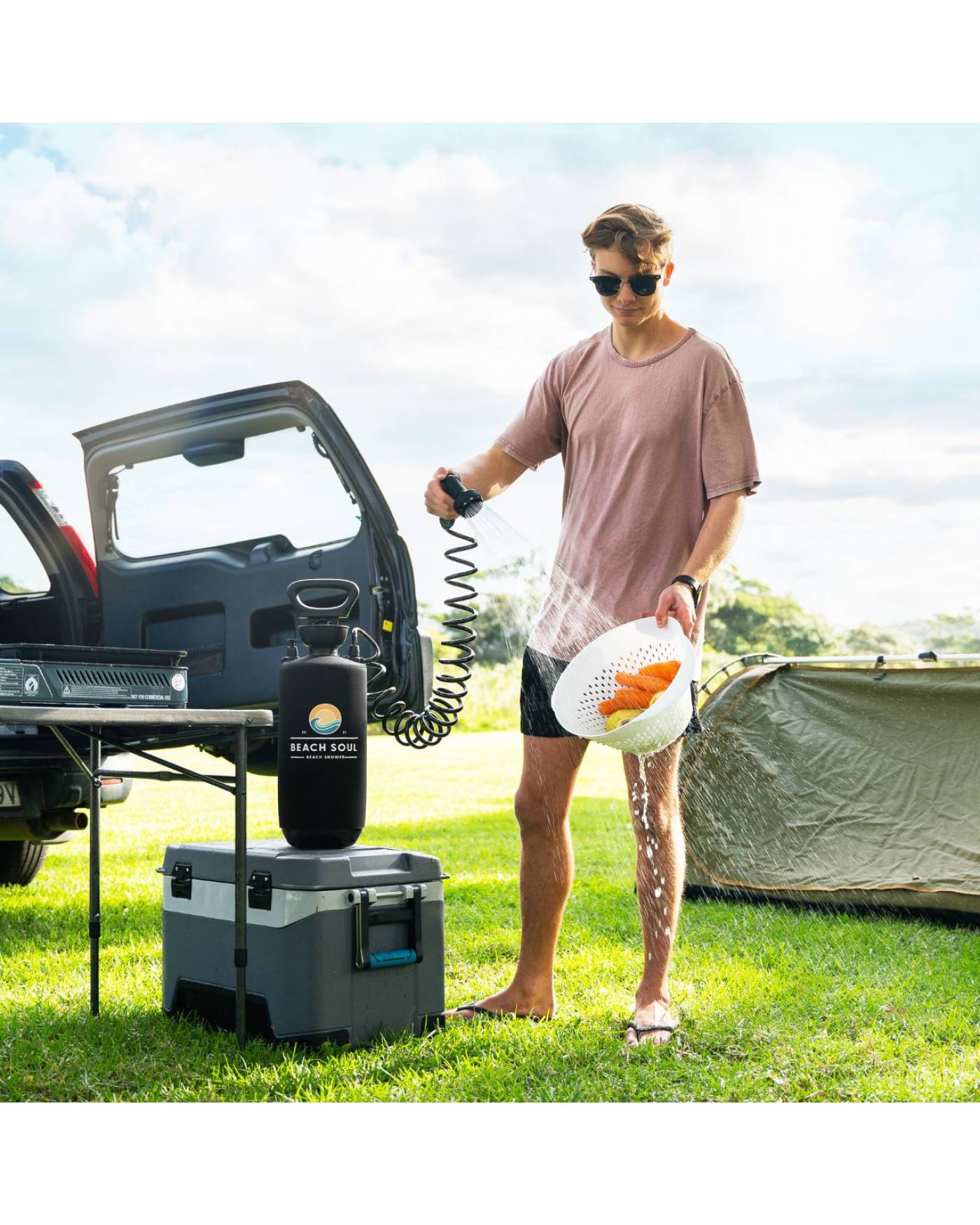 Buy the Beach Soul Portable Shower Original 8L Black Online Now ...