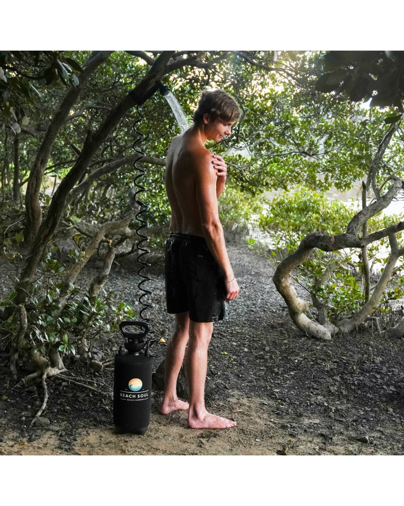 Buy the Beach Soul Portable Shower Original 8L Black Online Now ...