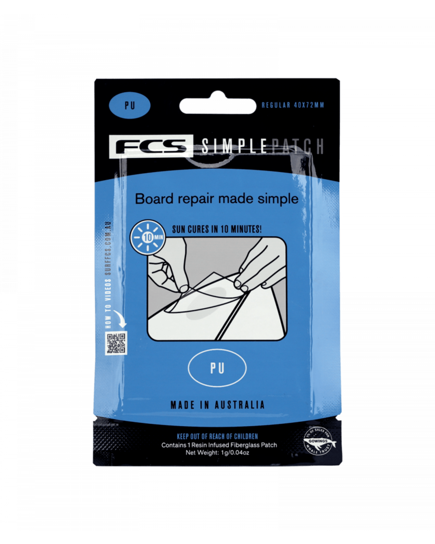 Buy the FCS Simple Patch Repair Patch PU Online Now | Boardcave Australia