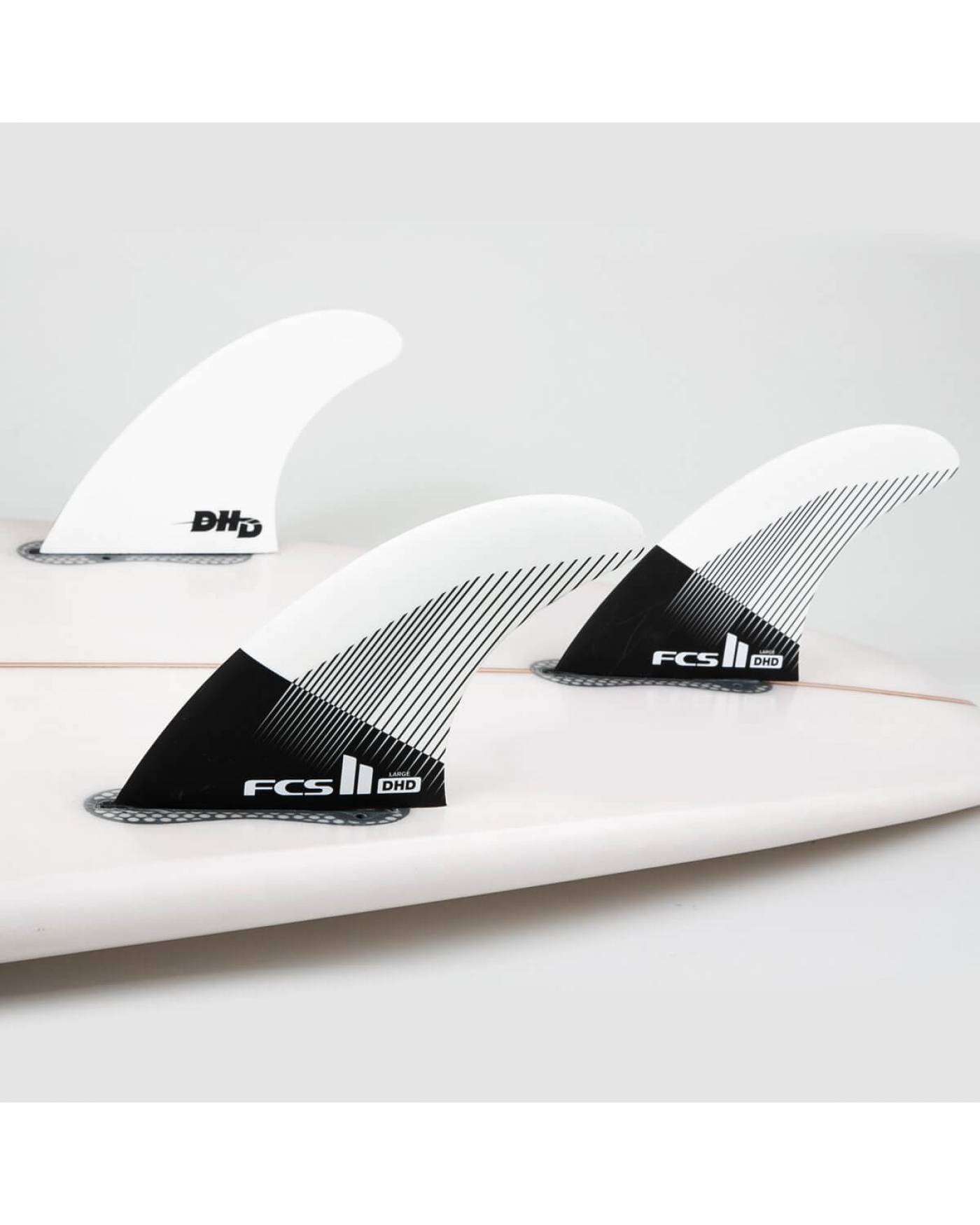 Buy the FCS DHD PC Tri Fins M White Online Now | Boardcave USA