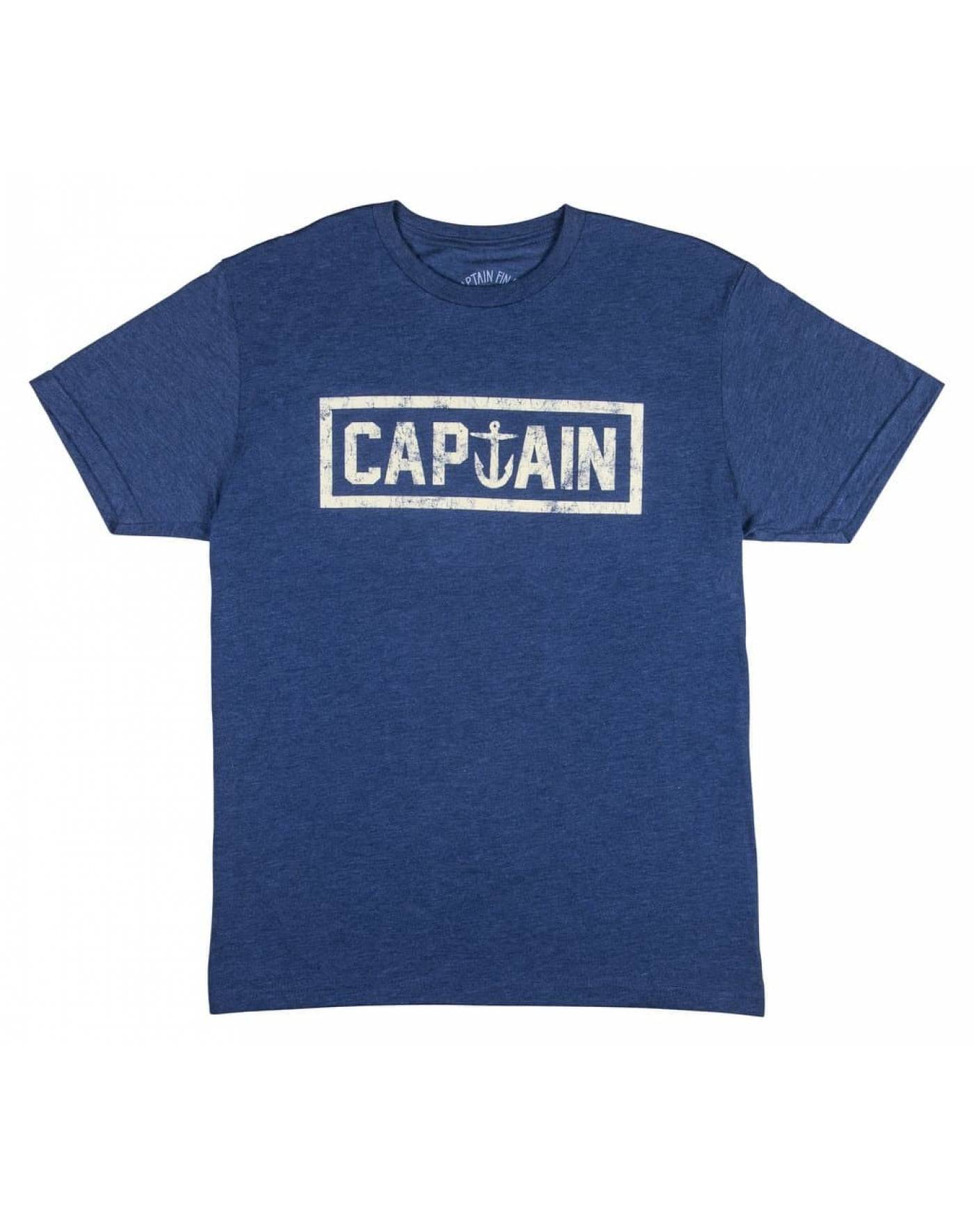 Buy the Captain Fin Co Naval Captain Tee Heather Indigo Online Now ...