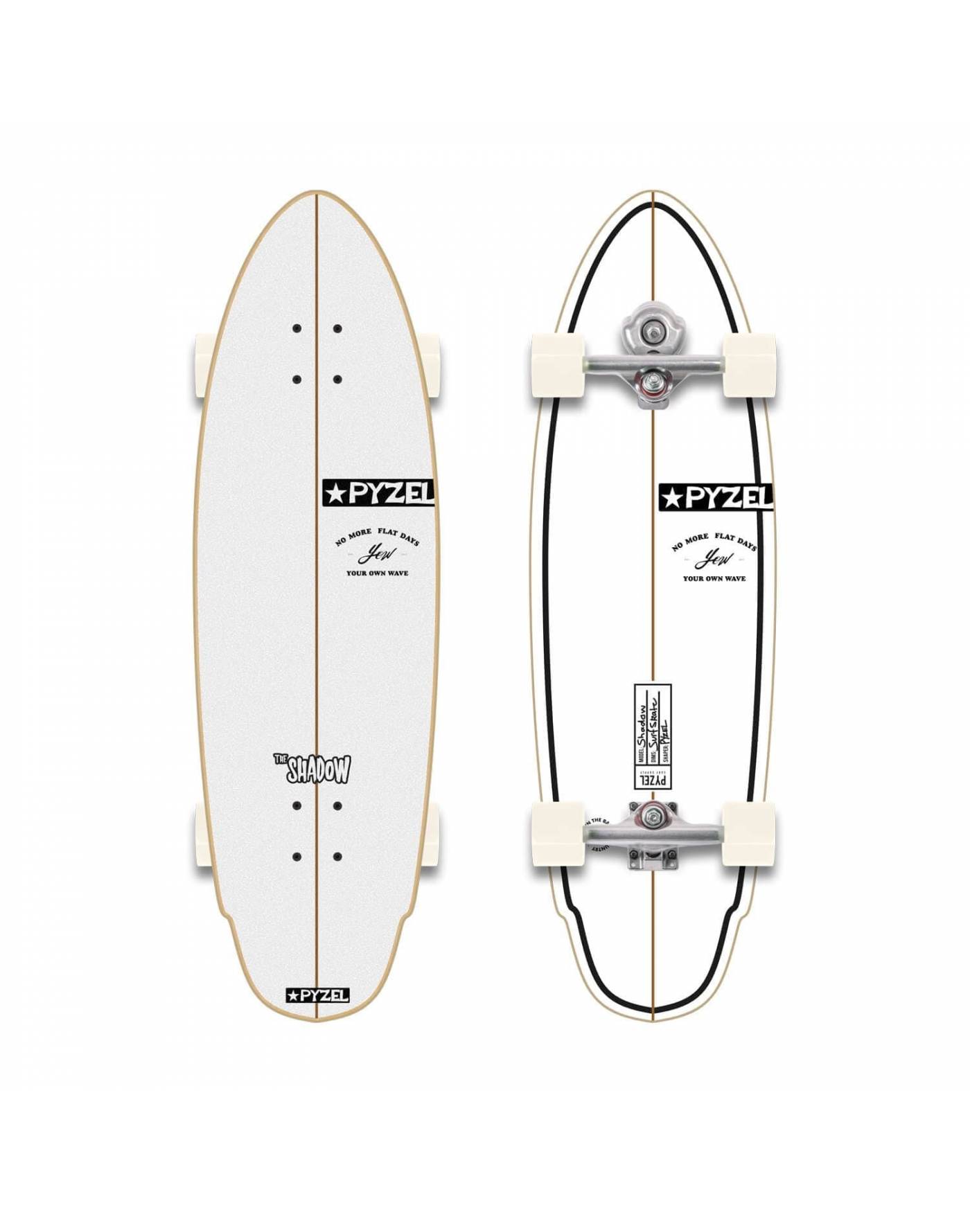 Buy the YOW Pyzel Shadow 33.5in White Surfskate Online Now | Boardcave USA